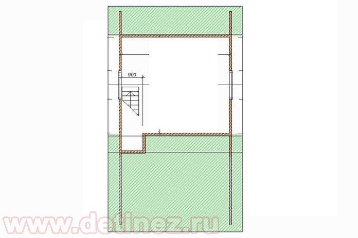 Деревянный дом 6х6м из оцилиндрованного бревна